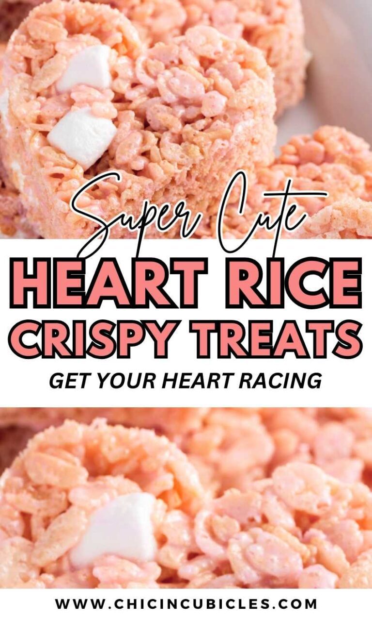 Heart Shaped Rice Crispy Treats Recipe - Chic In Cubicles