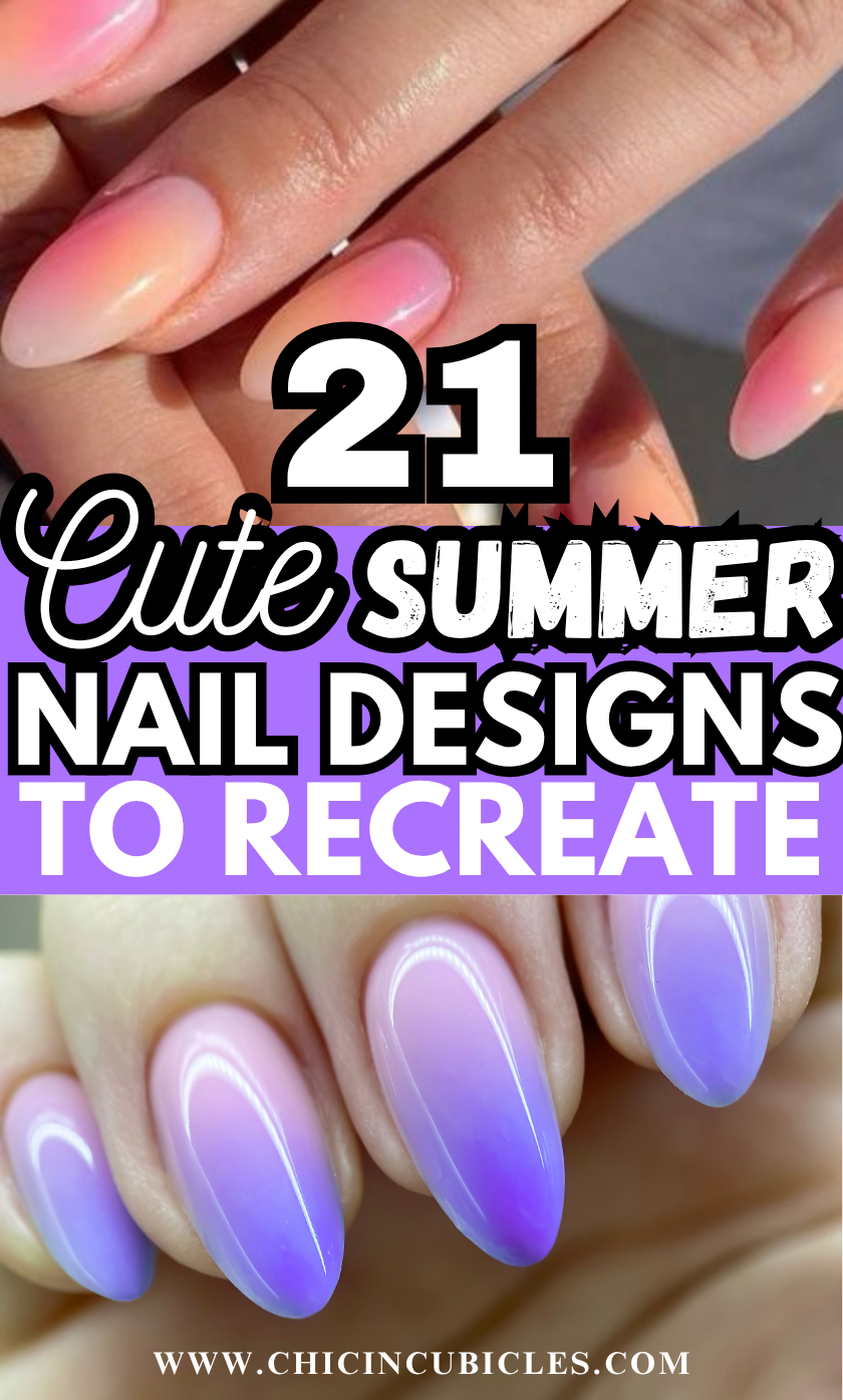 21+ Summer Coastal Chic Summer Nail Designs - Chic In Cubicles